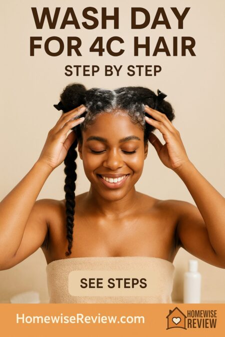 A Practical 4C Hair Wash Day Routine